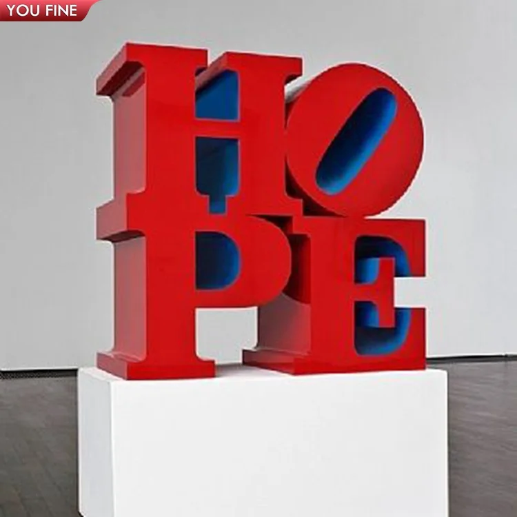 Custom Outdoor Metal Letter Statue Large Stainless Steel Hope Sculpture ...