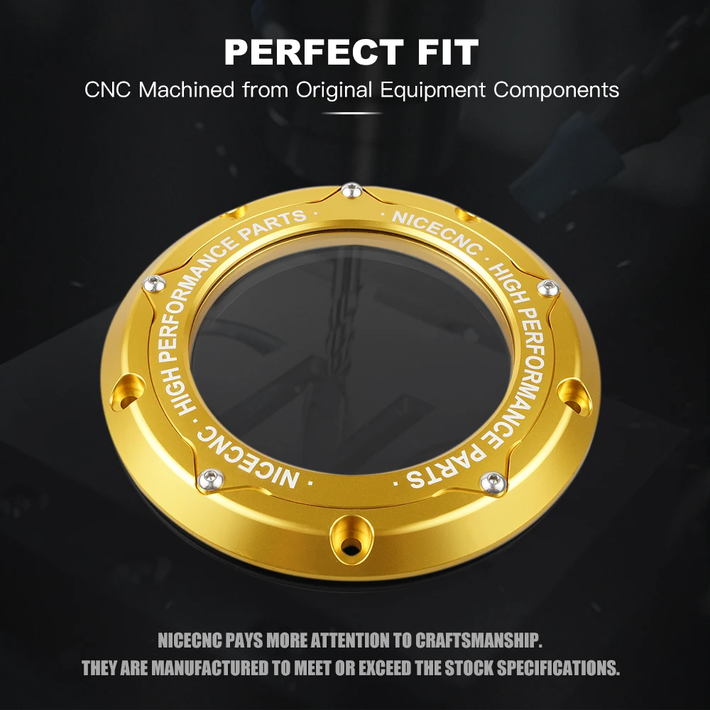 Nicecnc Cnc Clear Derby Engine Clutch Cover Guard For Harley Davidson ...