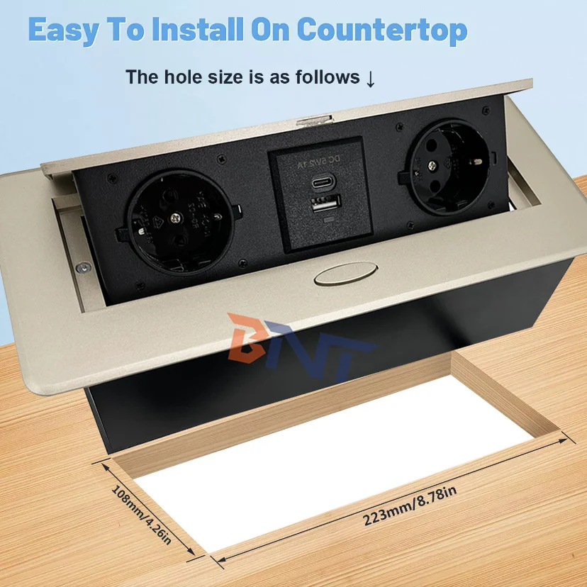 Convenient Pop up Power Cover Desktop Sockets Box for Conference Tables ...