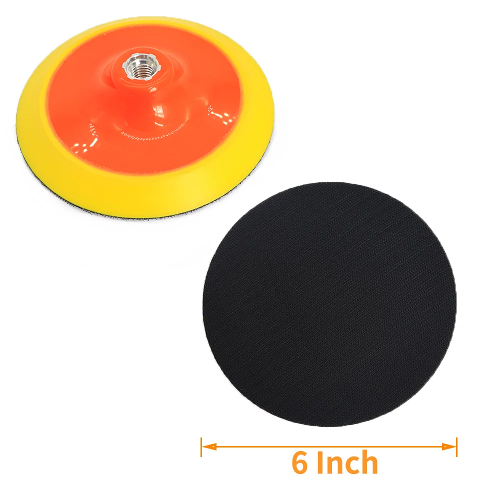 6 Inch Backing Plate M16 Thread Hook & Loop Sanding Pad,150mm Sanding ...