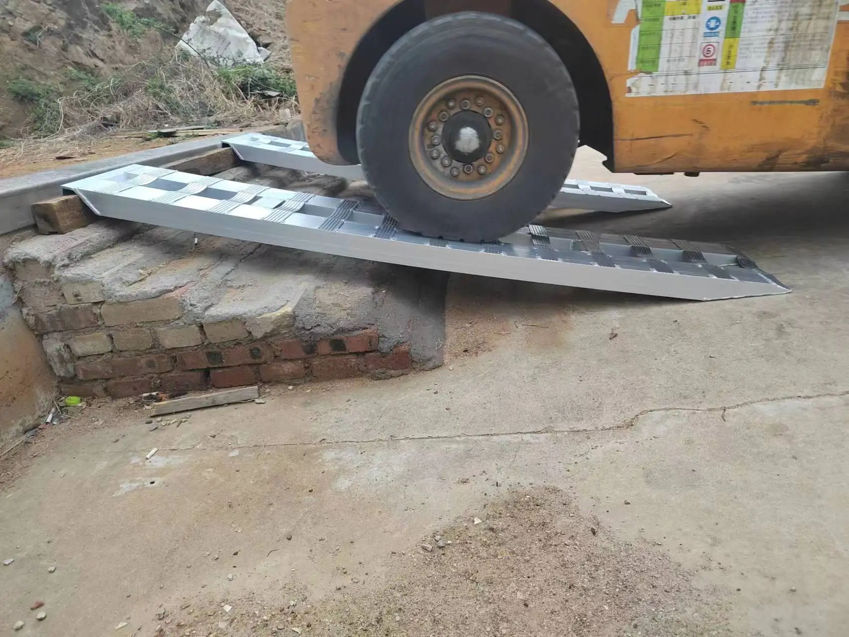 3Tons Heavy Duty Loading Dock Ramp Aluminum Load Ramp Forklift Loading ...