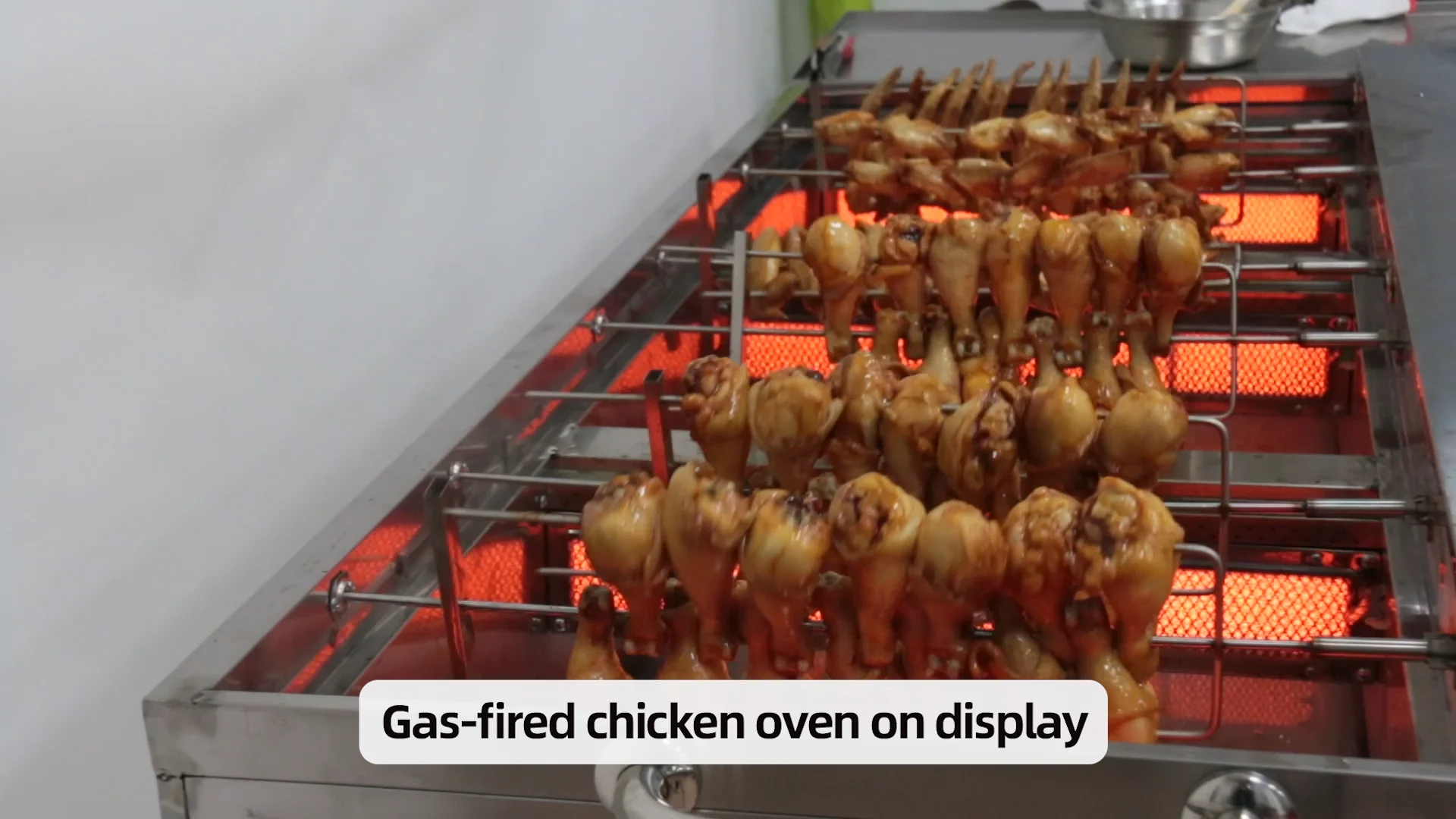 Hand-push Small Middle East Barbecue Gas Vertical Turkey Rotisserie ...