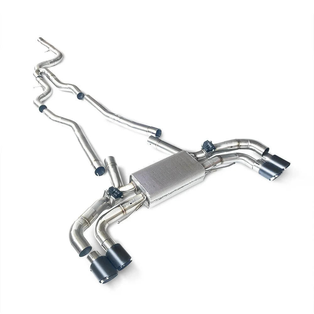 Bmw Stainless Steel Exhaust Muffler With Valves B58 G20 G22 M340i M440i ...