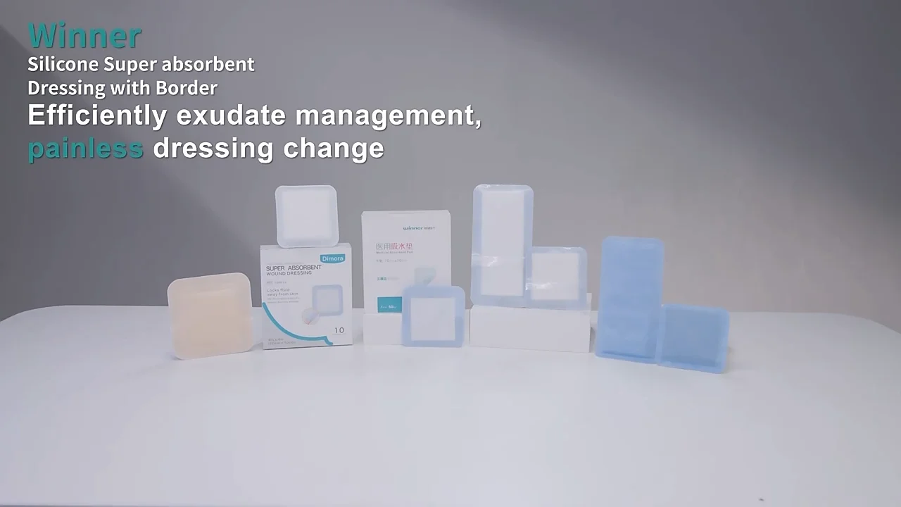 Medical Disposables Water Proof Wound Dressing Border Absorb Silicone ...