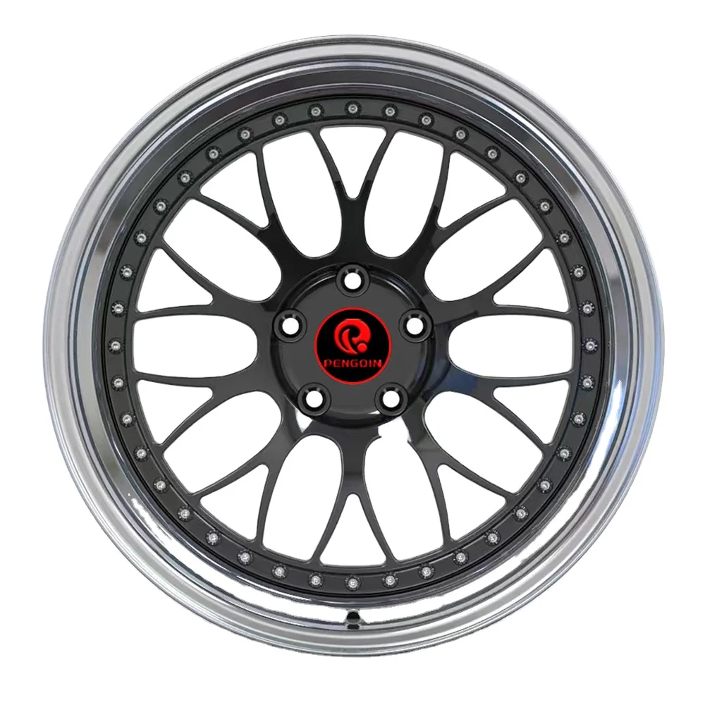 Black Luxury Wheel Deep Concave Dish 21 Alloy 19 Rims Beadlock Car Two ...