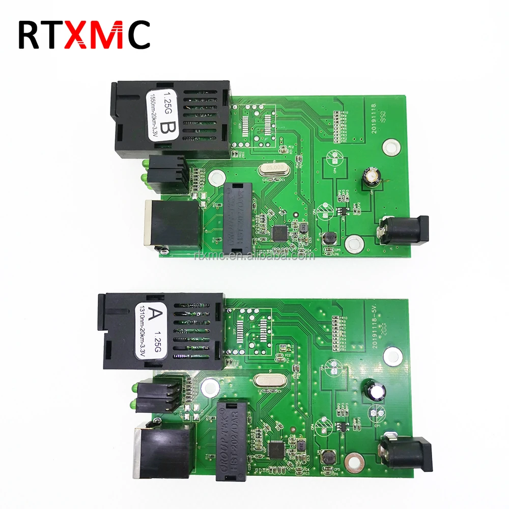 RTL8213B Gigabit Fiber Optical Media Converter - 1000mbps