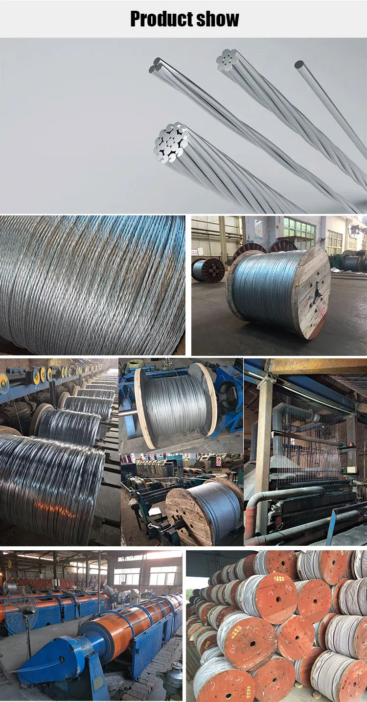Galvanized Steel Strand Overhead Ground/shield Wire Guy Wire - Buy Guy ...