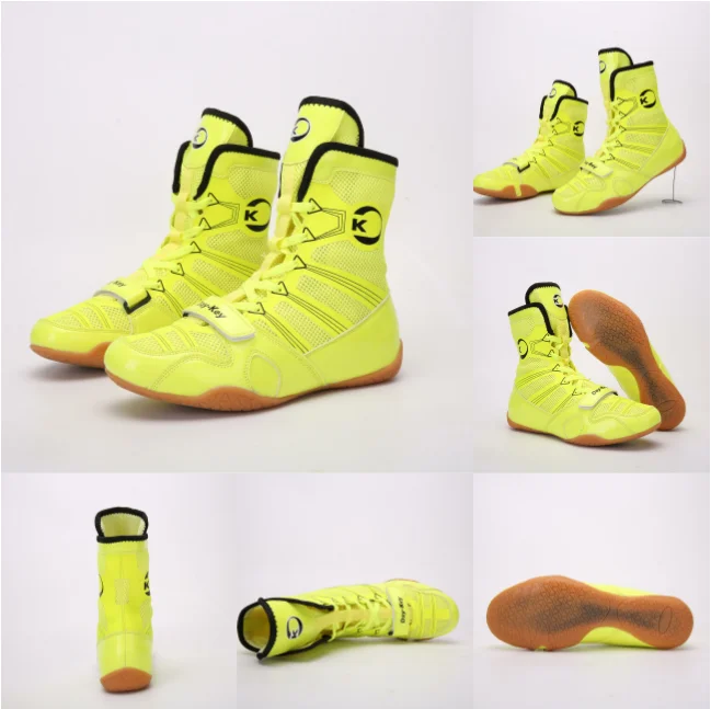 Custom High Top Training Boxing Boots Oem New Professional Boxing Shoes ...