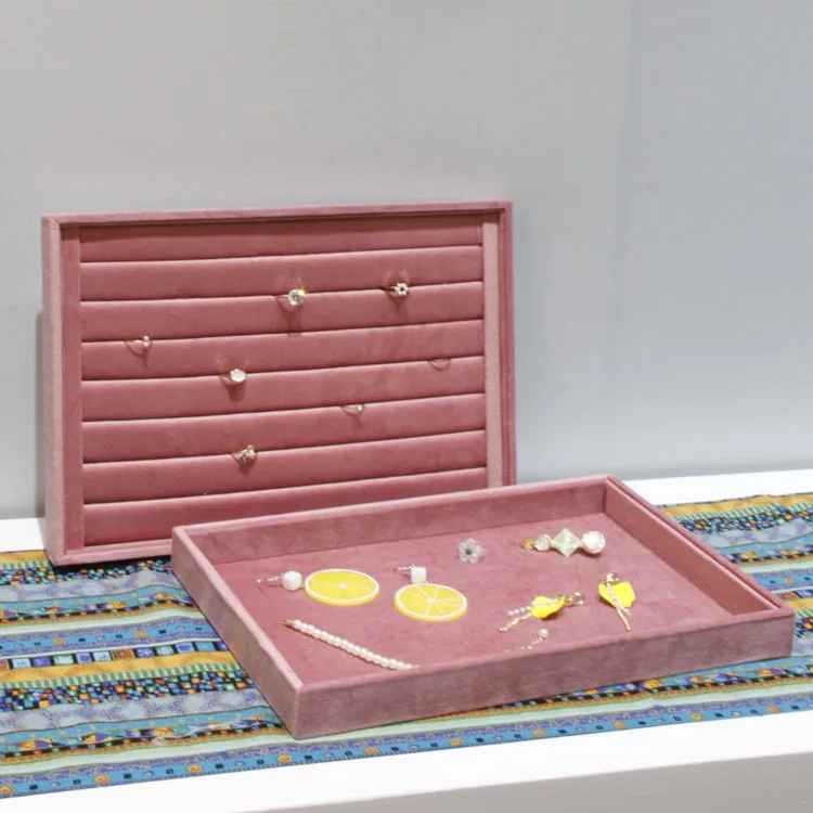 Velvet Model Luxury Panels Showcase Ring Earring Pendant Necklace Trays ...