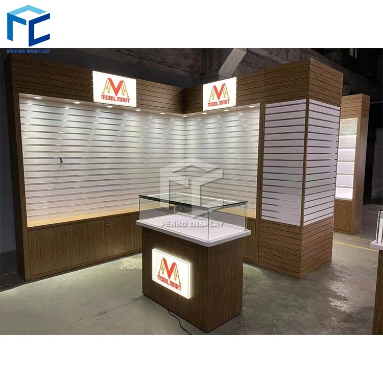 Fashion Design Mobile Phone Display Stand Rack MDF Wood Computer Cell ...