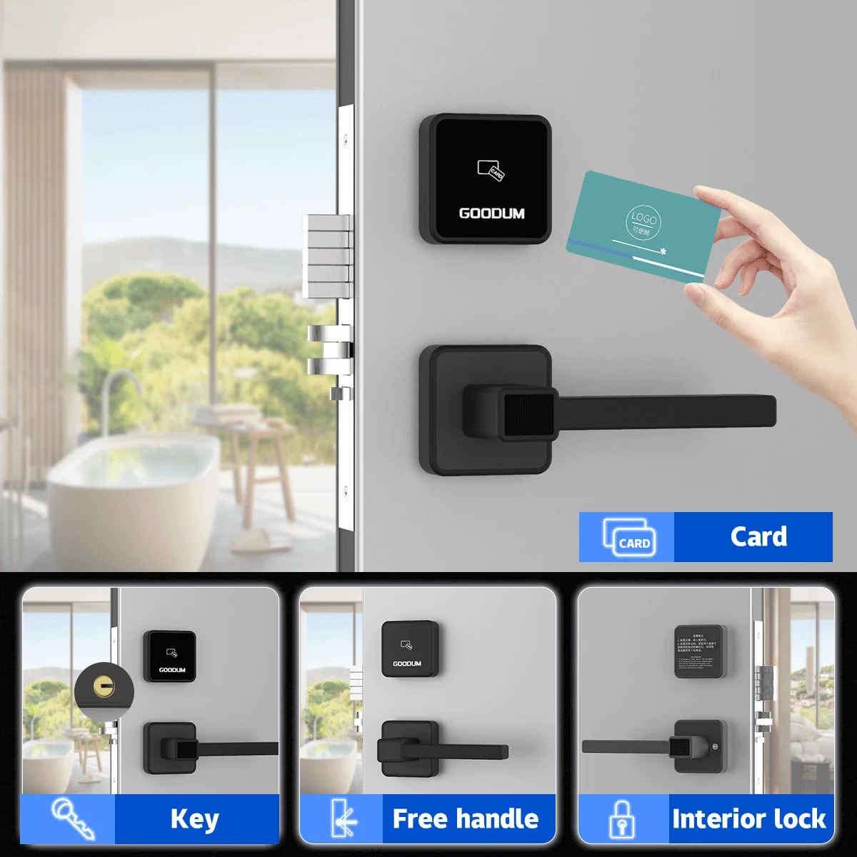 Goodum China Hotel Management Software Well-lock Rf Card Door Lock For ...
