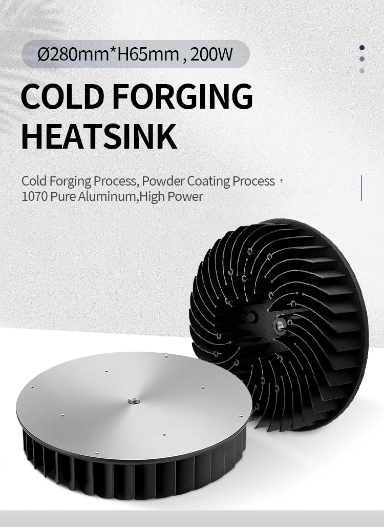 Pin Fin 200w Led Heatsink Diameter 280mm Height 65mm For Cxb3590,High ...