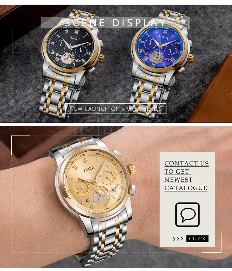 Custom High Quality Designer Stainless Steel Montre Quartz Luxury ...