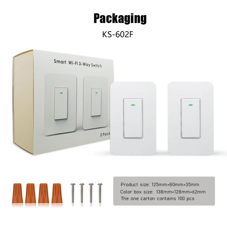 Smart Life Remote Control Single Or Pair 2 Way 3 Way Light Switch Smart ...