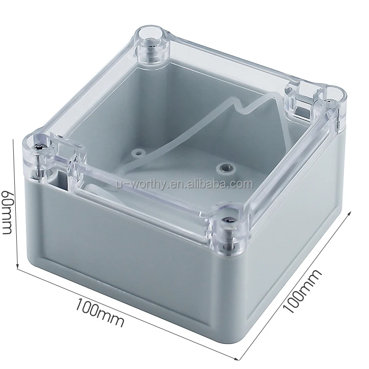 100x100x60mm OEM ODM Custom Transparent Clear Lid IP66 Watertight Wall ...