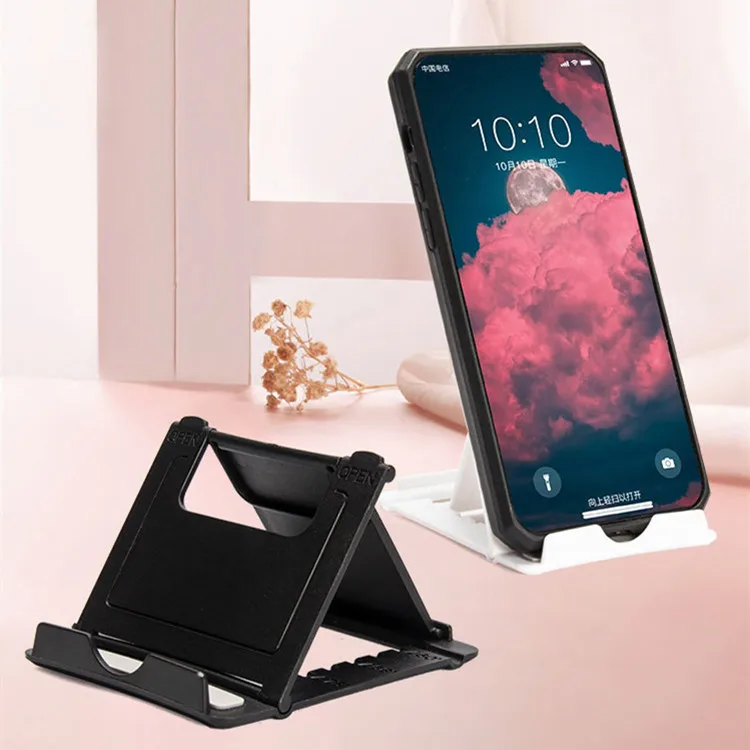 Universal Plastic Cell Phone Stand Portable Adjustable Foldable Desktop ...
