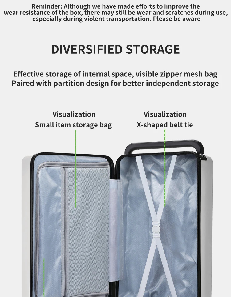 Wide Trolley Handle Spinner Suit Case Luggage Customize Large Capacity ...
