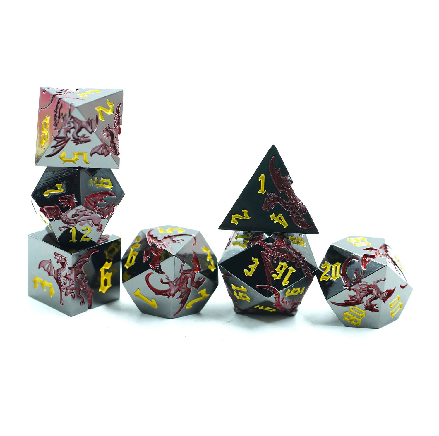 Custom Dnd Metal Dragon Dice Set D&d Dice Metal Dragon Dice for DND ...