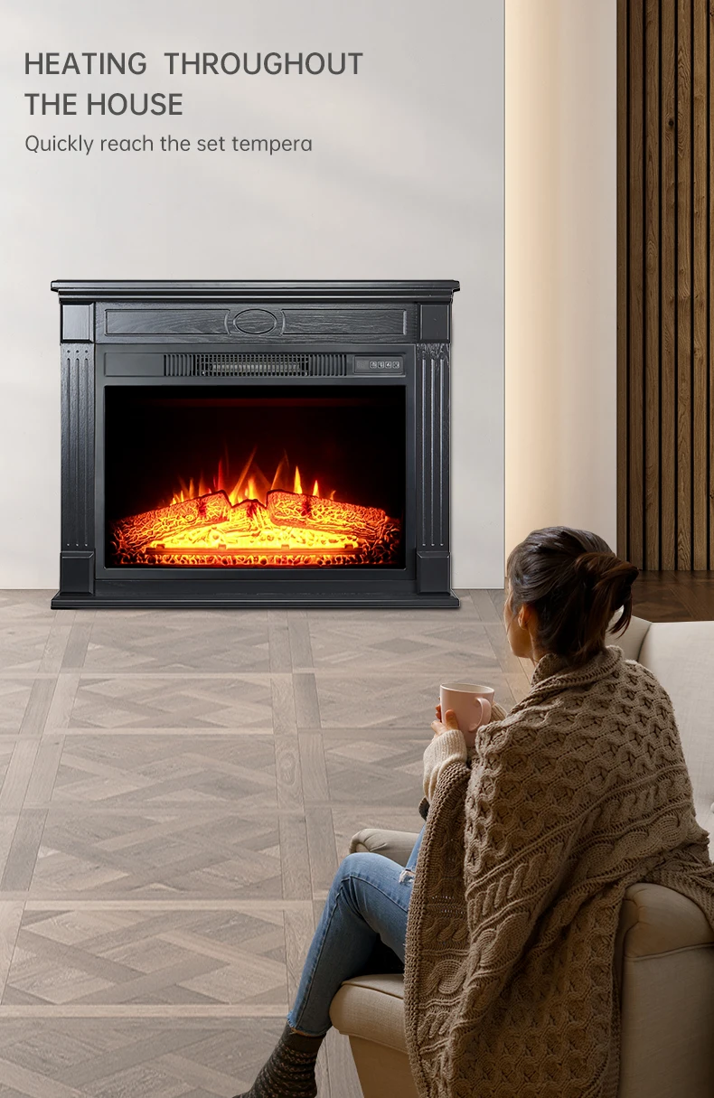 Wholesale 1500w Wall Mounted Log Flame Effect Electric Decorative Fixed ...