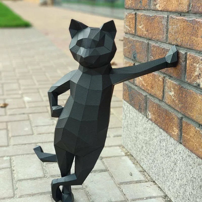 3D Standing Cat Paper Craft - Cool Kitty Models for Home