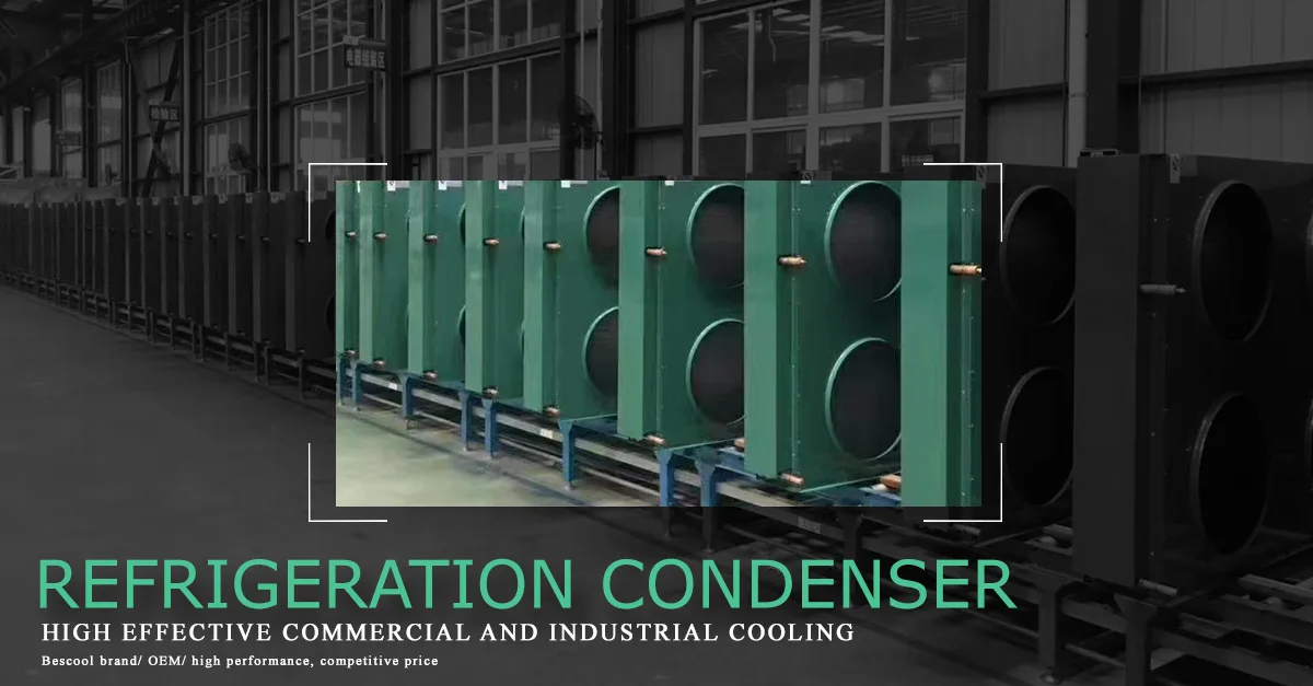 Bescool 2-Fan Air-Cooled Green Shell Condenser - High Efficiency Heat ...