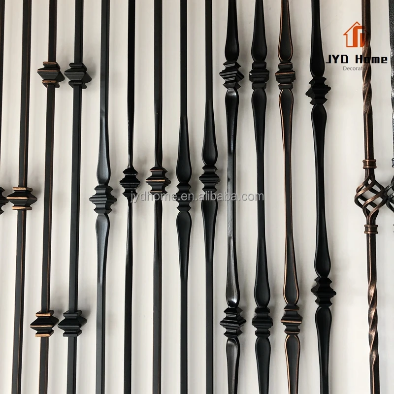Wholesale Wrought Iron Stair Baluster 1/2" Black Spindles for Indoor ...