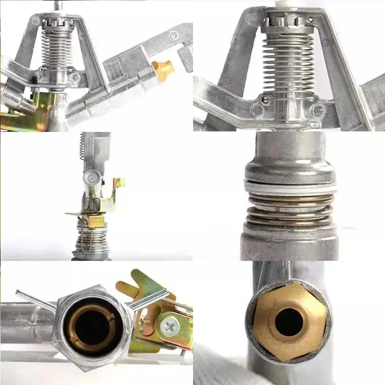 Adjustable Angle 1" Spray Automatic Rain Gun Sprinkler Metal Rotating ...