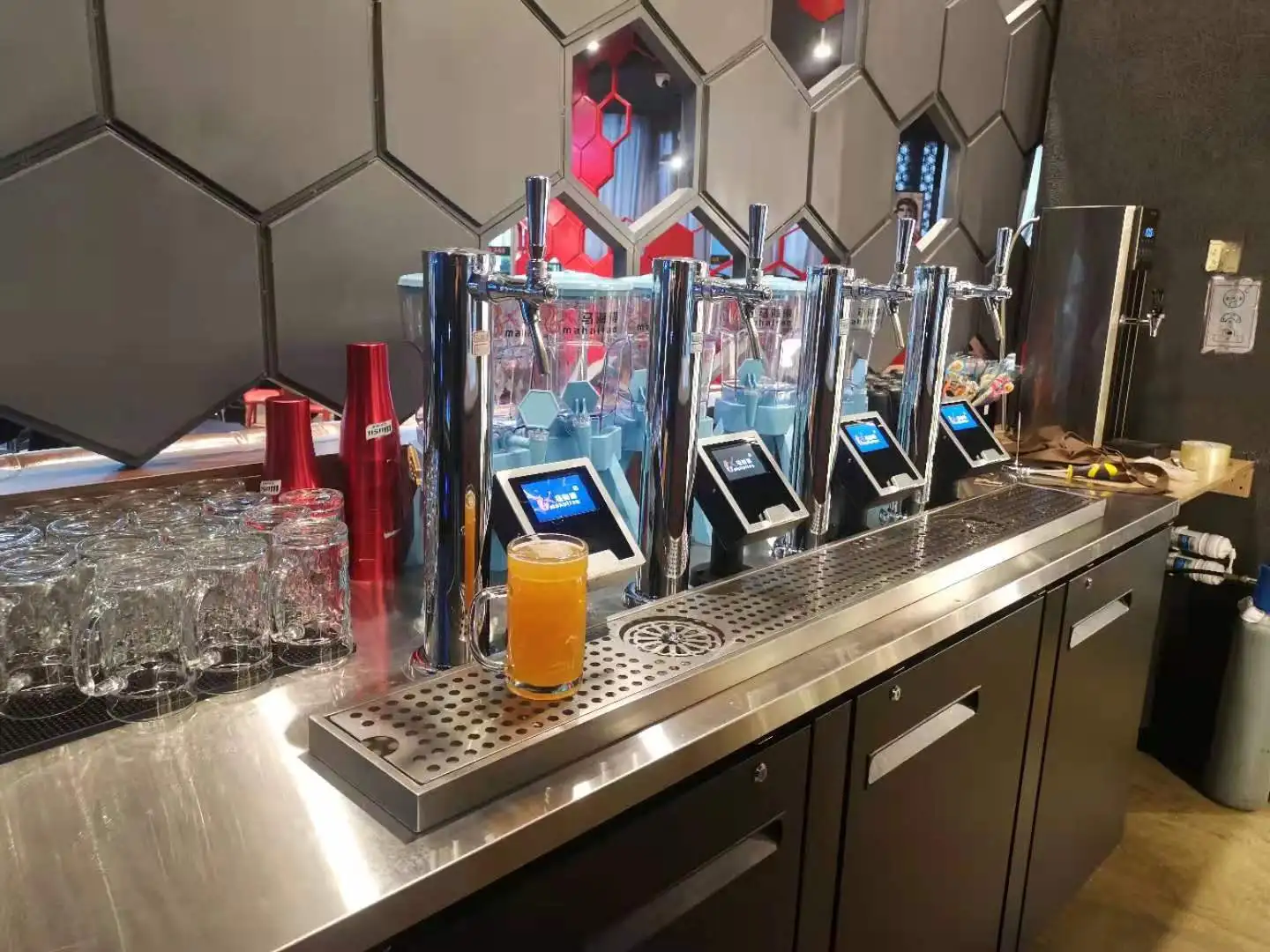 Self Serve Beer Tap System - Mobile Kegerator with 4 Taps