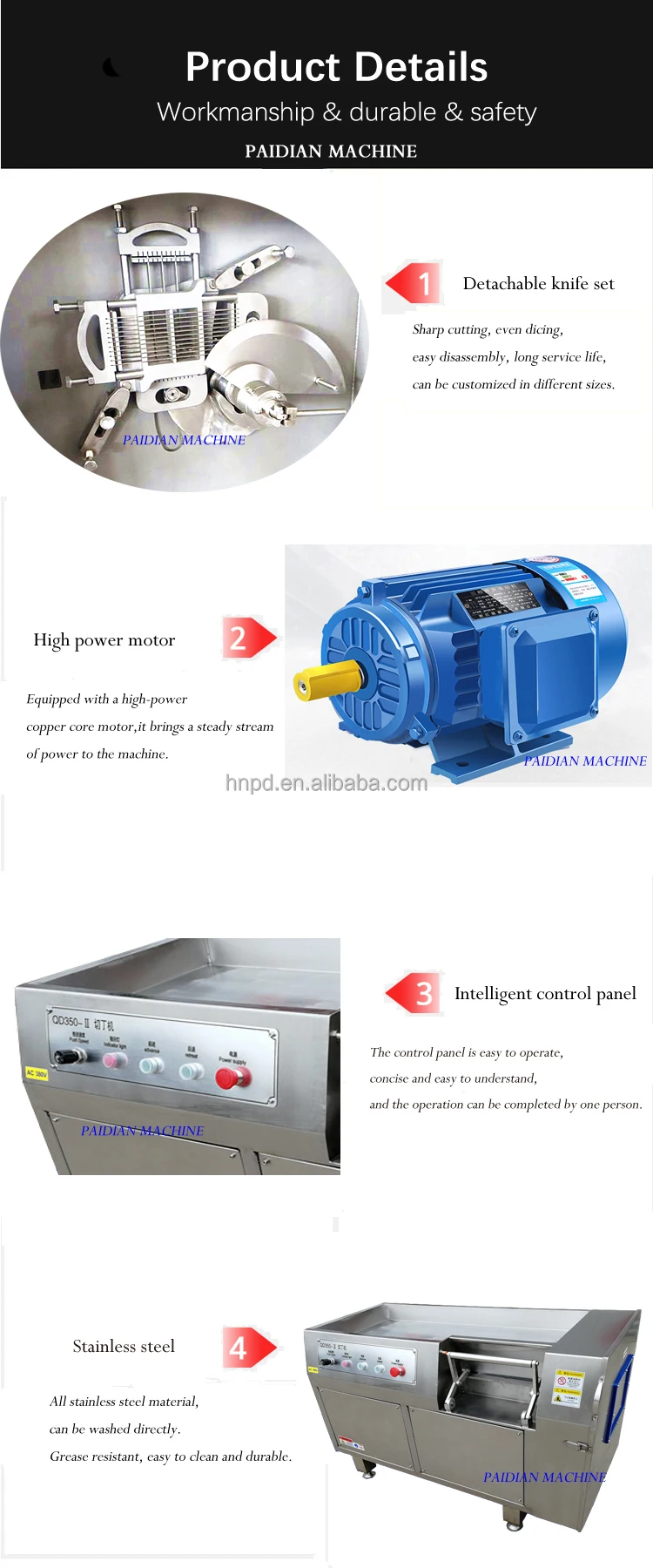 Electric Industrial Beef Dicer Diced/frozen Meat Slicer Automatic ...