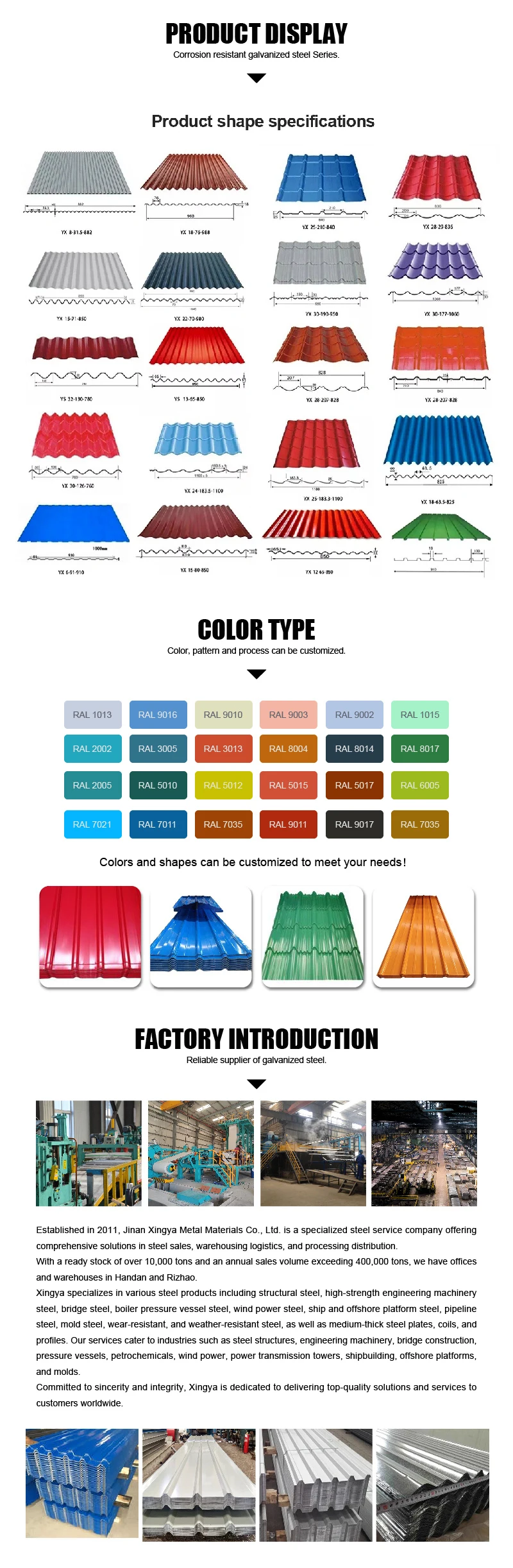 Ral Color Galvanized Roofing Sheet Color Coated Corrugated Steel Sheet ...