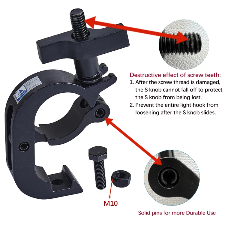 Regular Black Trigger Stage Truss Clamp For Moving Head Lighting To Be ...