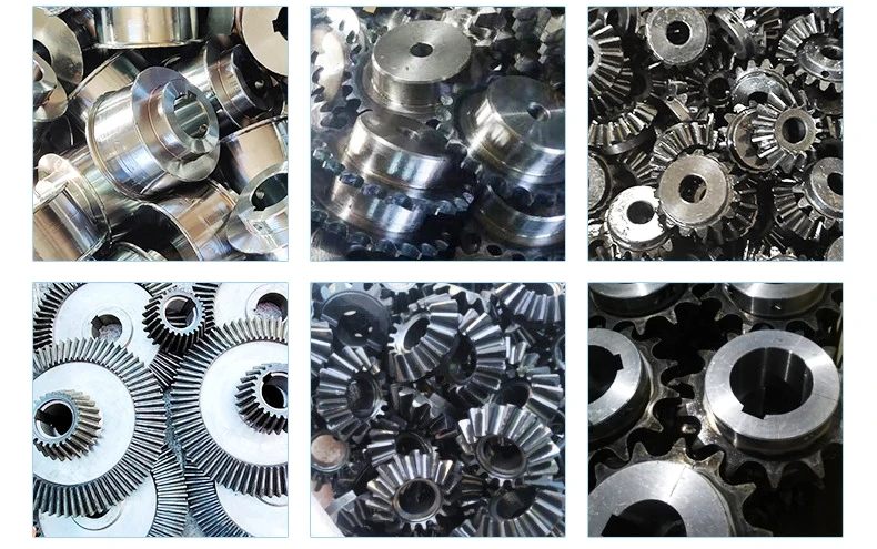 90 Degree Stainless Steel Spiral Bevel Gears New Condition Hobbed Tooth ...
