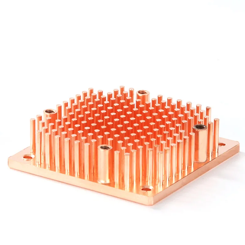 Customized Forging Pin Fin 50*50*10mm Led Heatsink Copper Pure Copper ...