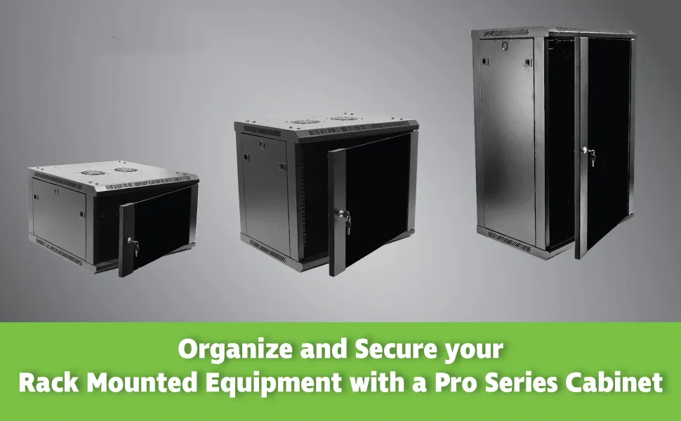 2U Vertical Wall Mount Rack Enclosure - Secure & Versatile