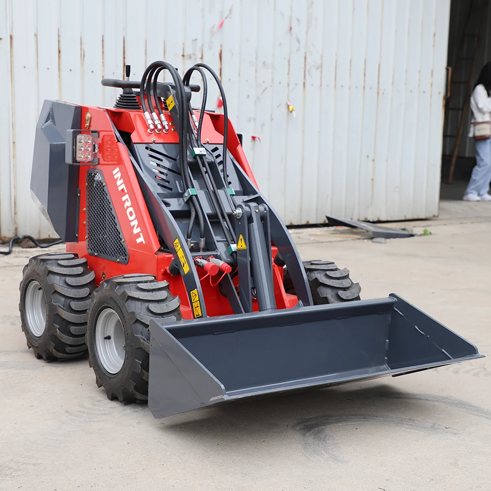 Gasoline Diesel Engine Mini Skid Steer Loader Hydraulic Crawler Tracked ...