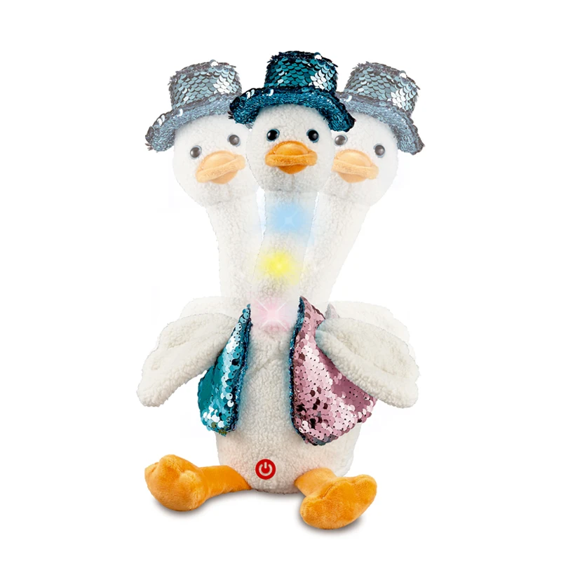 120 Songs Electronic Dancing Duck Repeat Talking Plush Toy With Music ...