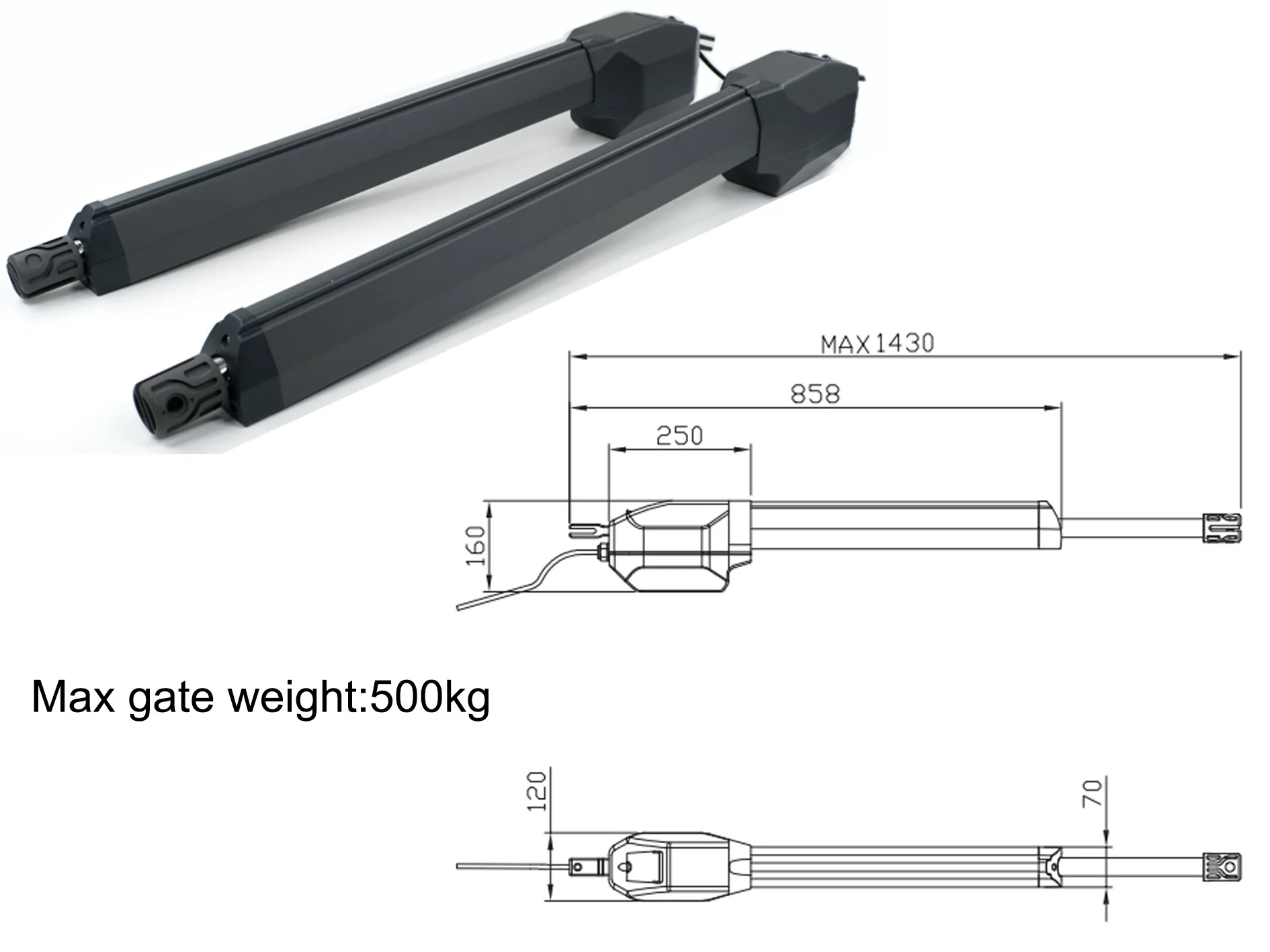 Modern Electric Auto Swing Gate Opener Control Board & Solar Kit Villa ...