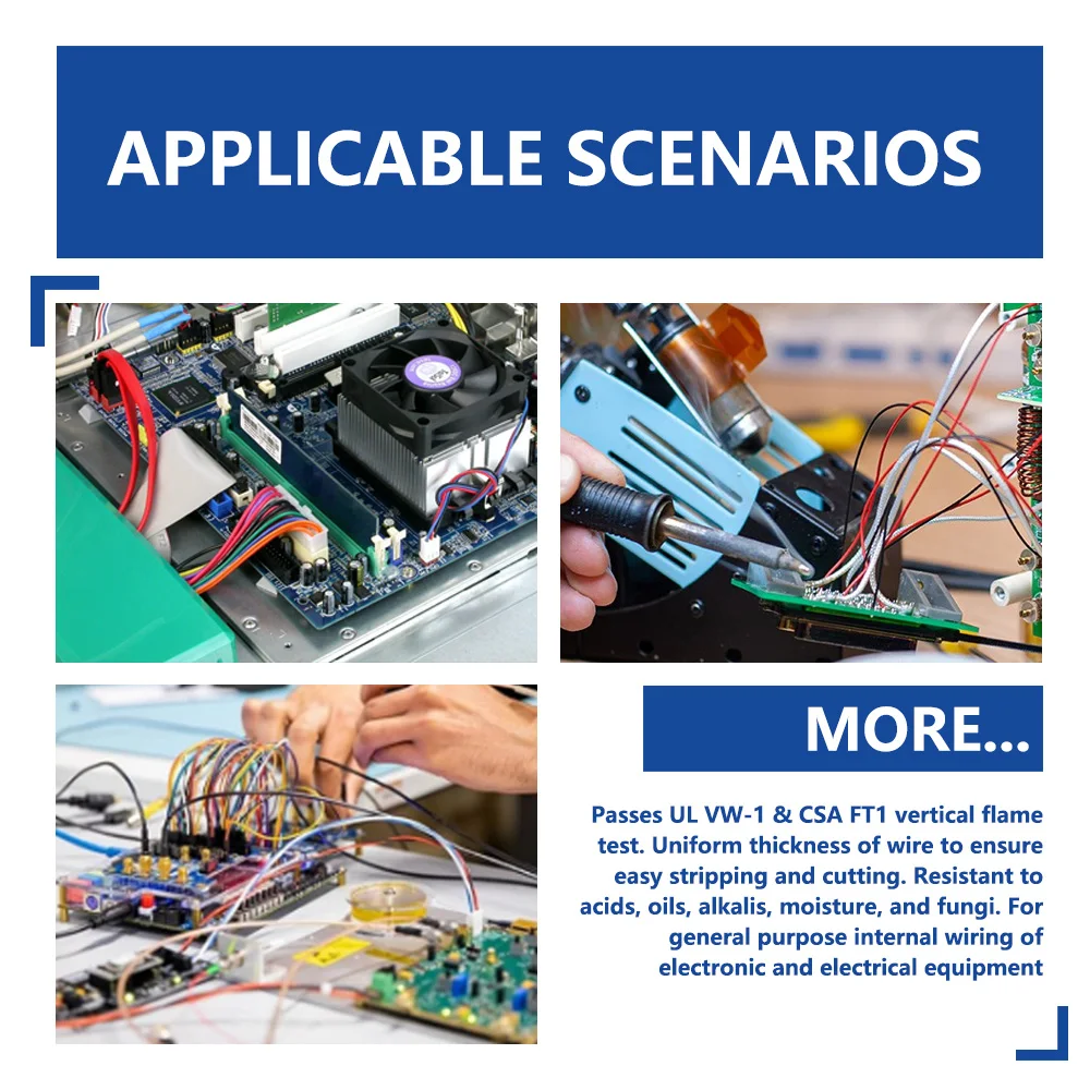 UL1007 Copper Wire PVC Insulation Stranded Electrical Wire Rated Cable ...