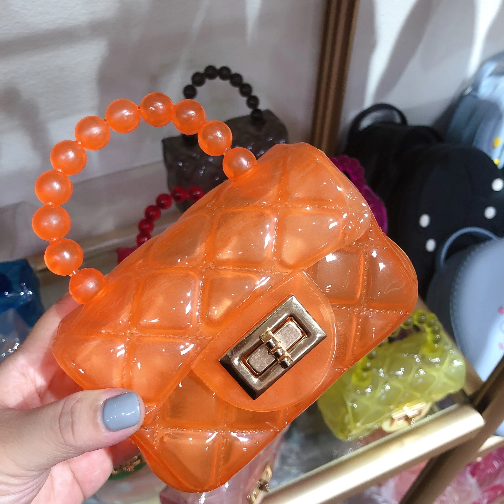 Shop Little Girls Mini Jelly Purse Candy Color Wholesale