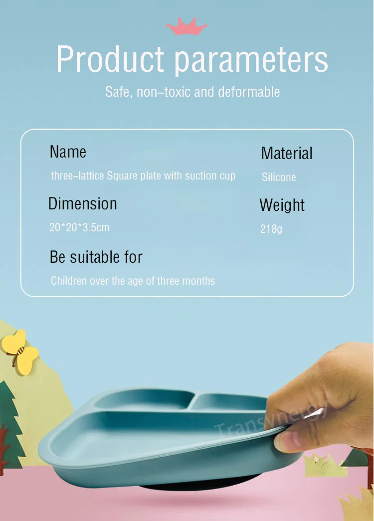 Eco Friendly Baby Tableware Plate Food-grade Silicone Baby Feeding ...