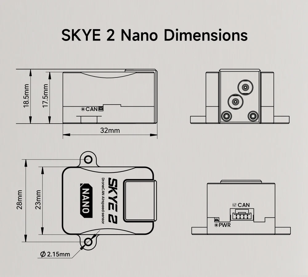 CUAV SKYE2 Nano Holybro Ardupilot Digital Airspeed Meter Pixhawk 4 FPV ...