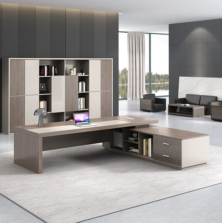 Modern Manager Office Desk - Executive Melamine Table