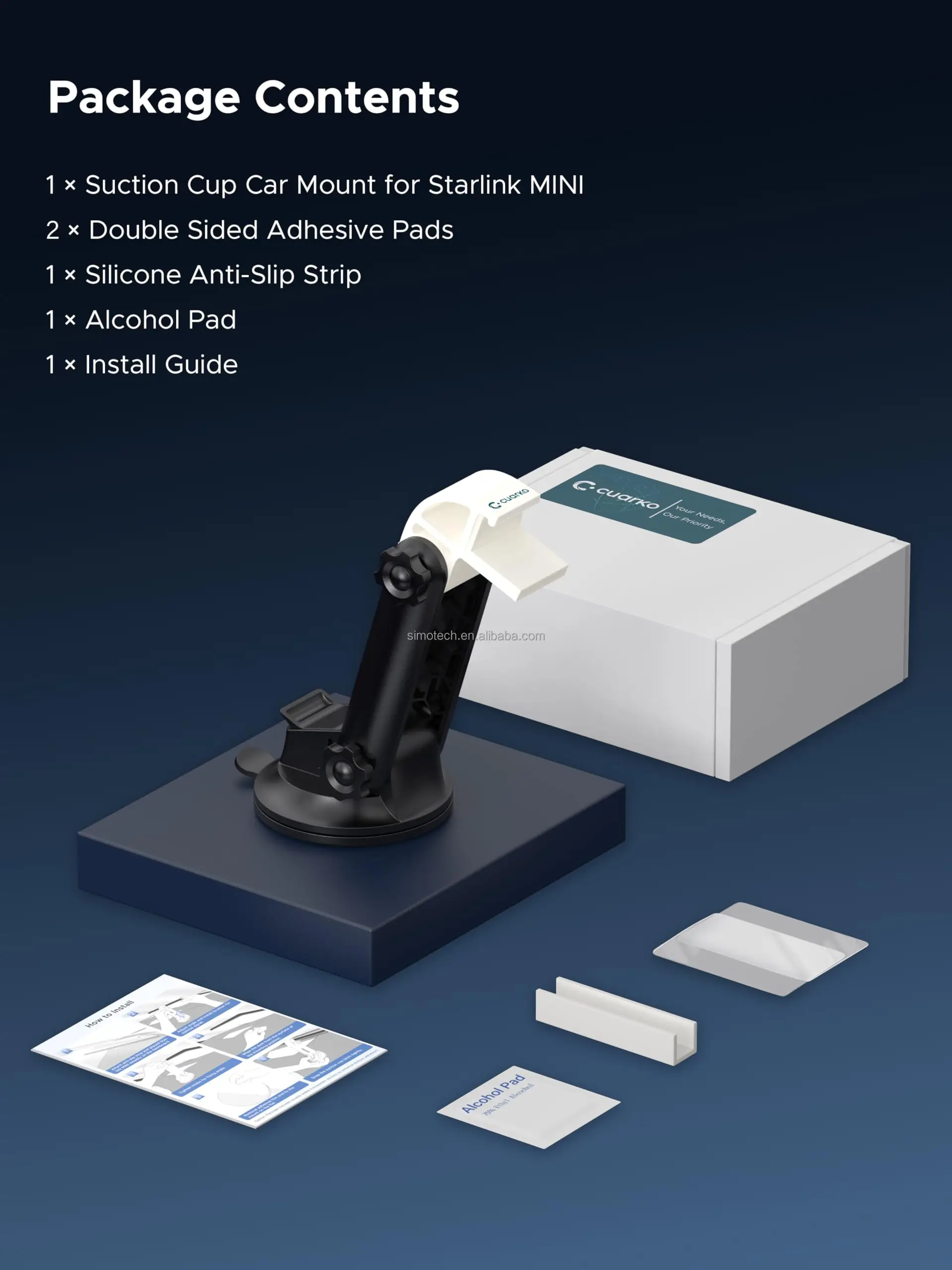 Starlink Mini Suction Cup Dashboard Phone Mount - Oem Available