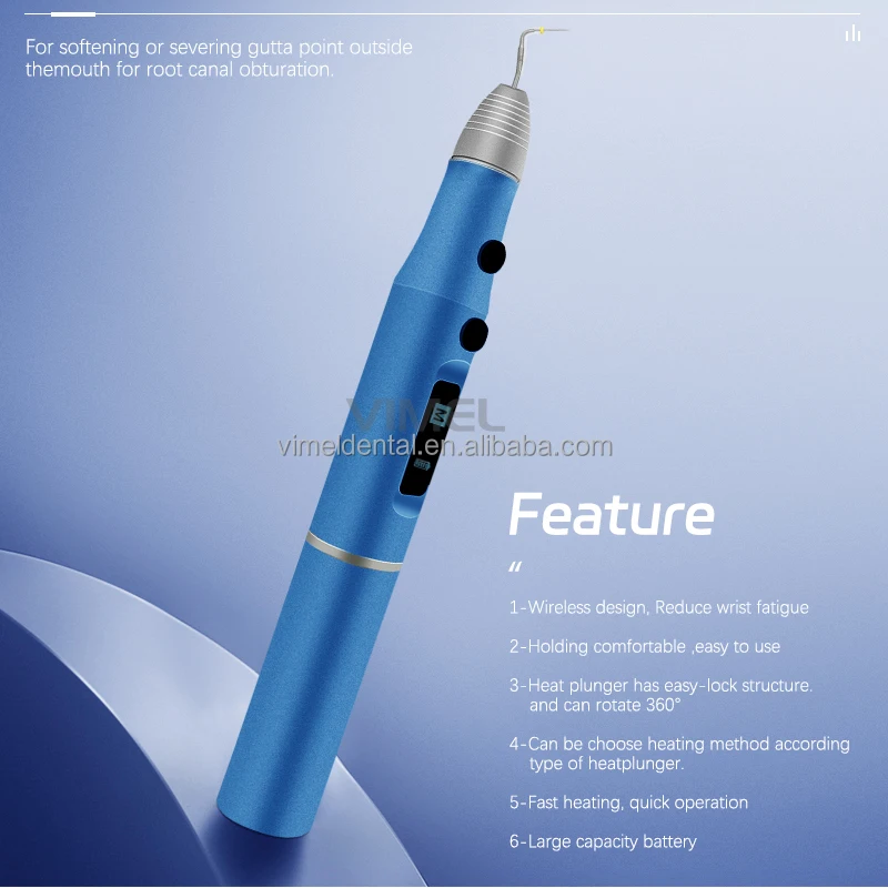 Dental Cordless Gutta Percha Cutter Endo Obturation Pen with Tips Large ...