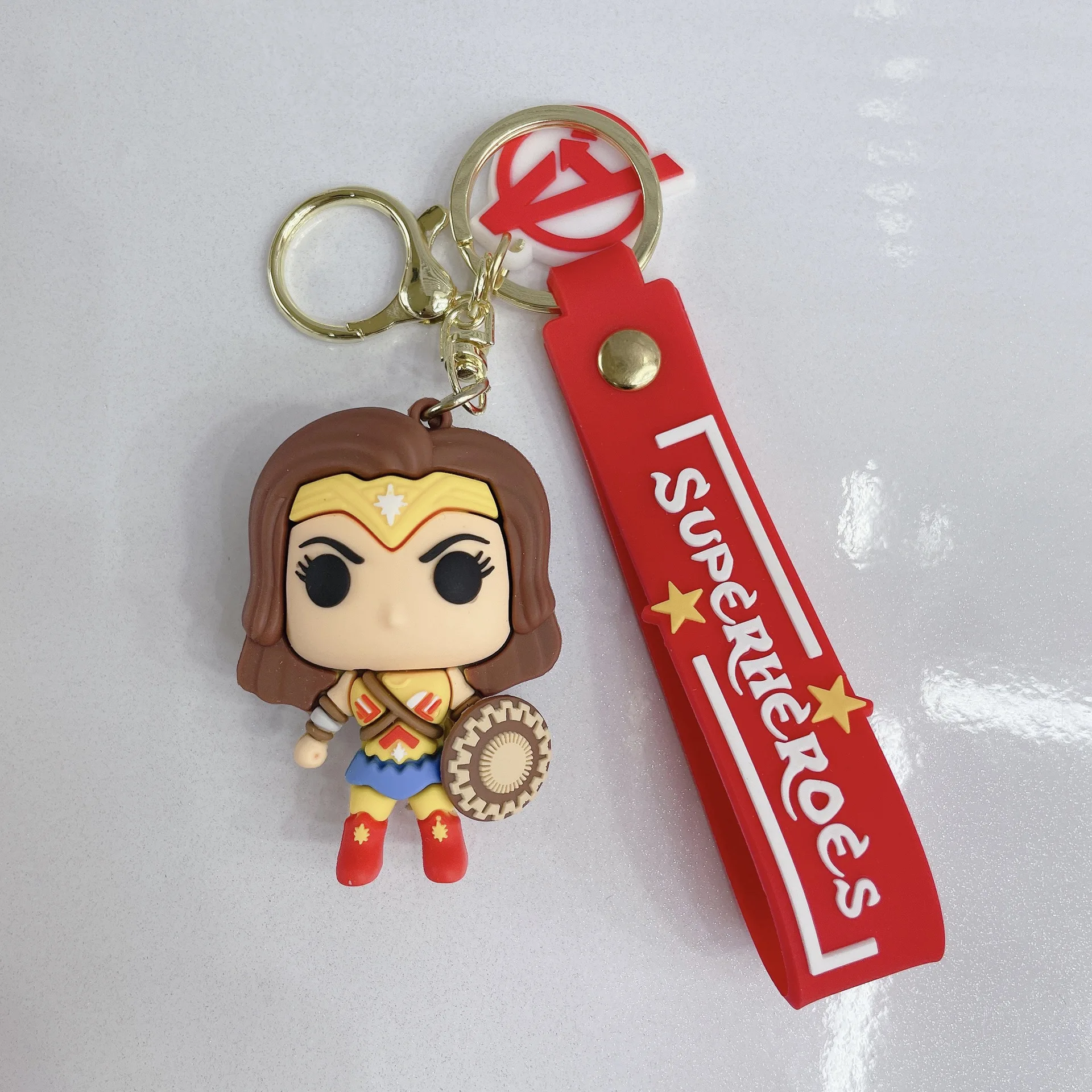 Creative Rubber Dolls Cartoon Marvel Superhero Spider-man Key Ring With ...