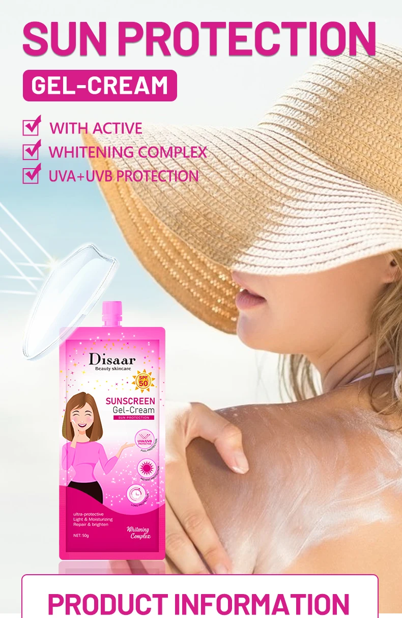Dissar Wholesale Sunscreen Gel-cream Spf50 Pa+++ Whitening And Daily ...