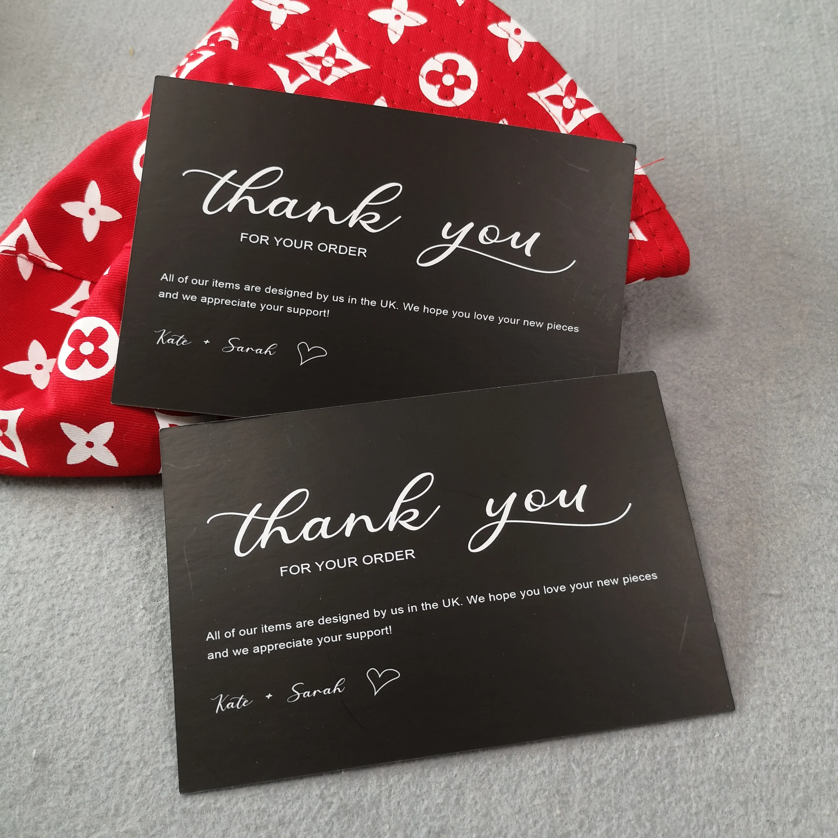 4*6in Thank You Card for Clothing Brand Customized logo Thank You Note ...