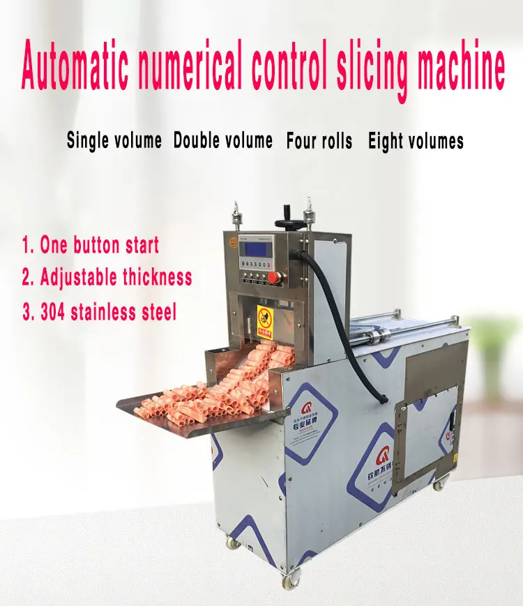 Factory Custom Frozen Meat Roll Machine Frozen Meat Ham Slicer With ...