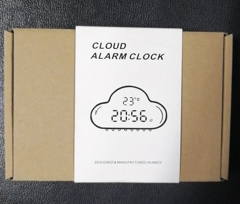 Digital Led Cloud Shape Table Clock Alarm Clock With Seven Colors And Temperature Display For ...