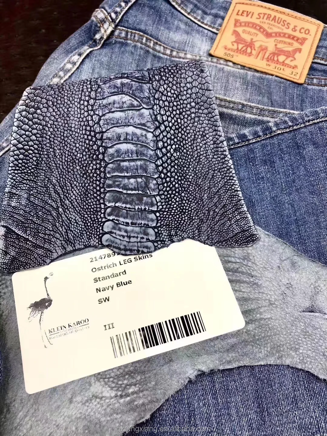 Ostrich Foot Leather, Leg Skin, and Hide